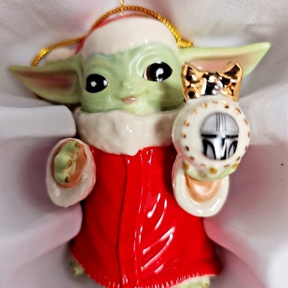 Lenox | Holiday | Lenox Star Wars Mandalorian Grogu Santa Ornament ...